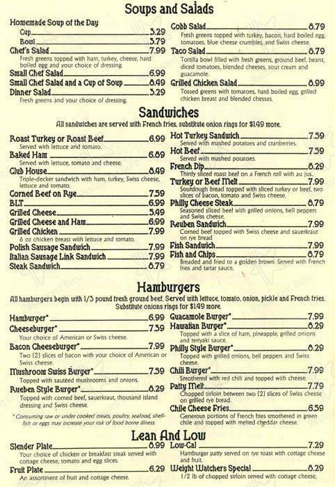 Menu at Appleridge Cafe, Wheat Ridge