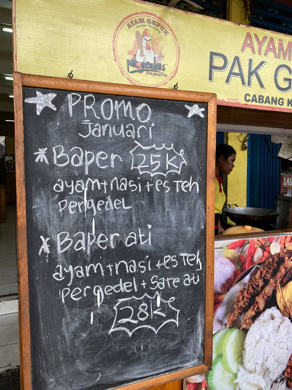 Carta del restaurante Ayam Gepuk Pak Gembus Kerobokan, Mengwi