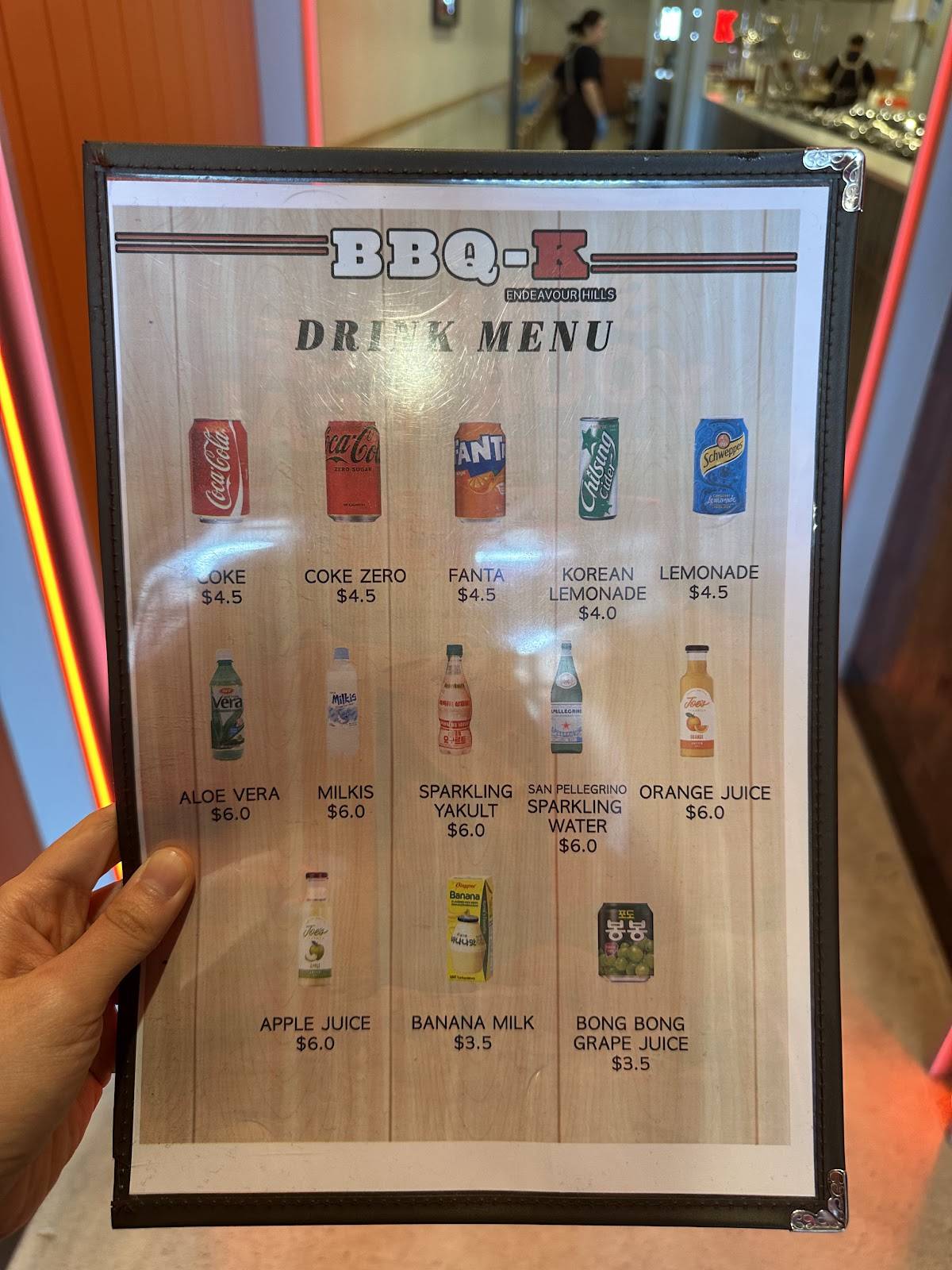 Menu at BBQ-K Endeavour Hills, Endeavour Hills