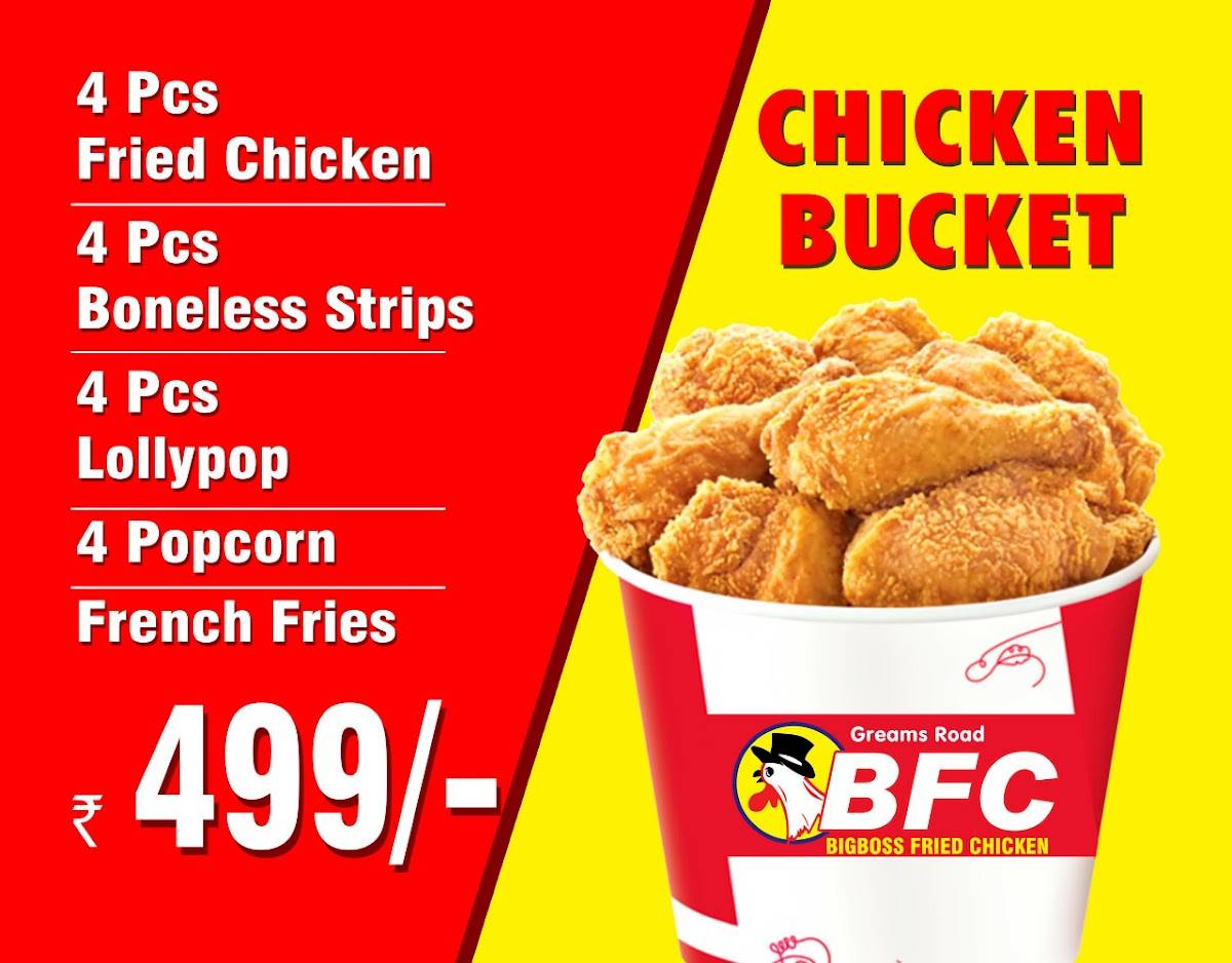 Menu at BFC Restaurant(Fried chicken,Burgers,Milkshake.Faloodha ...