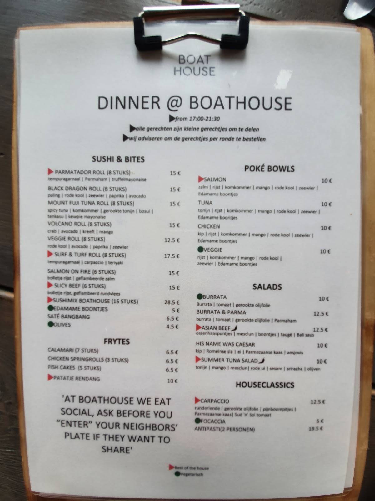 Carta de BOATHOUSE, Vinkeveen