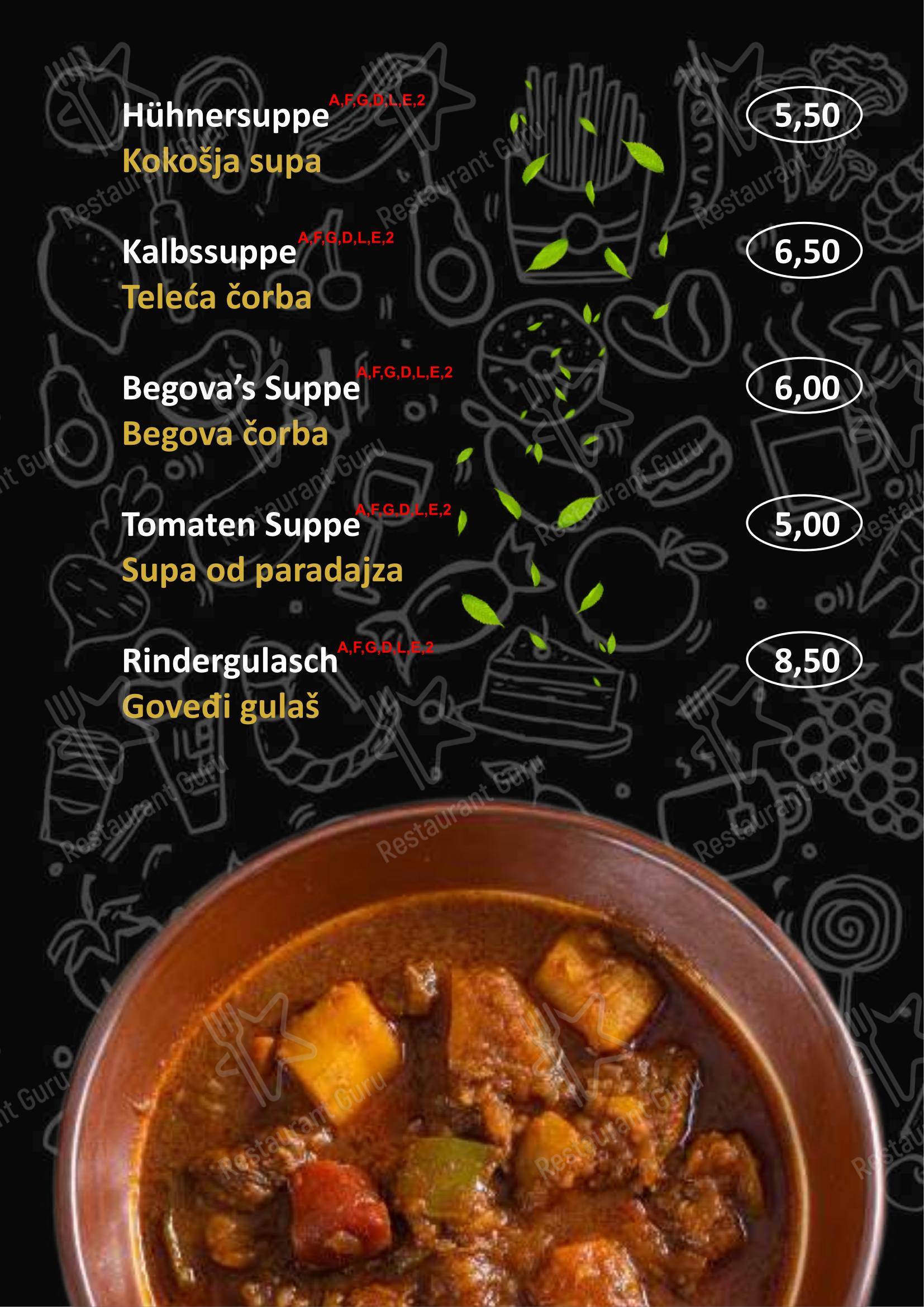 Speisekarte von Restaurant Bar Ado, Kelkheim (Taunus)