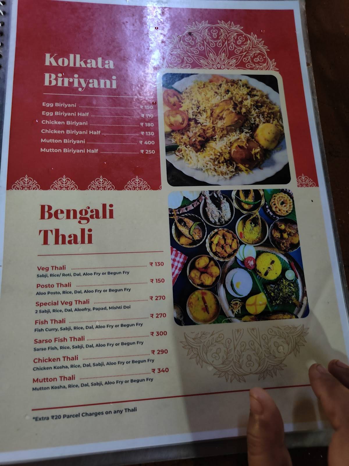 Menu at Bengali sweets & foods, Pune