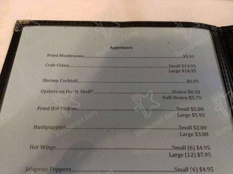 Menu at Blue Marlin Restaurant, Fairhope