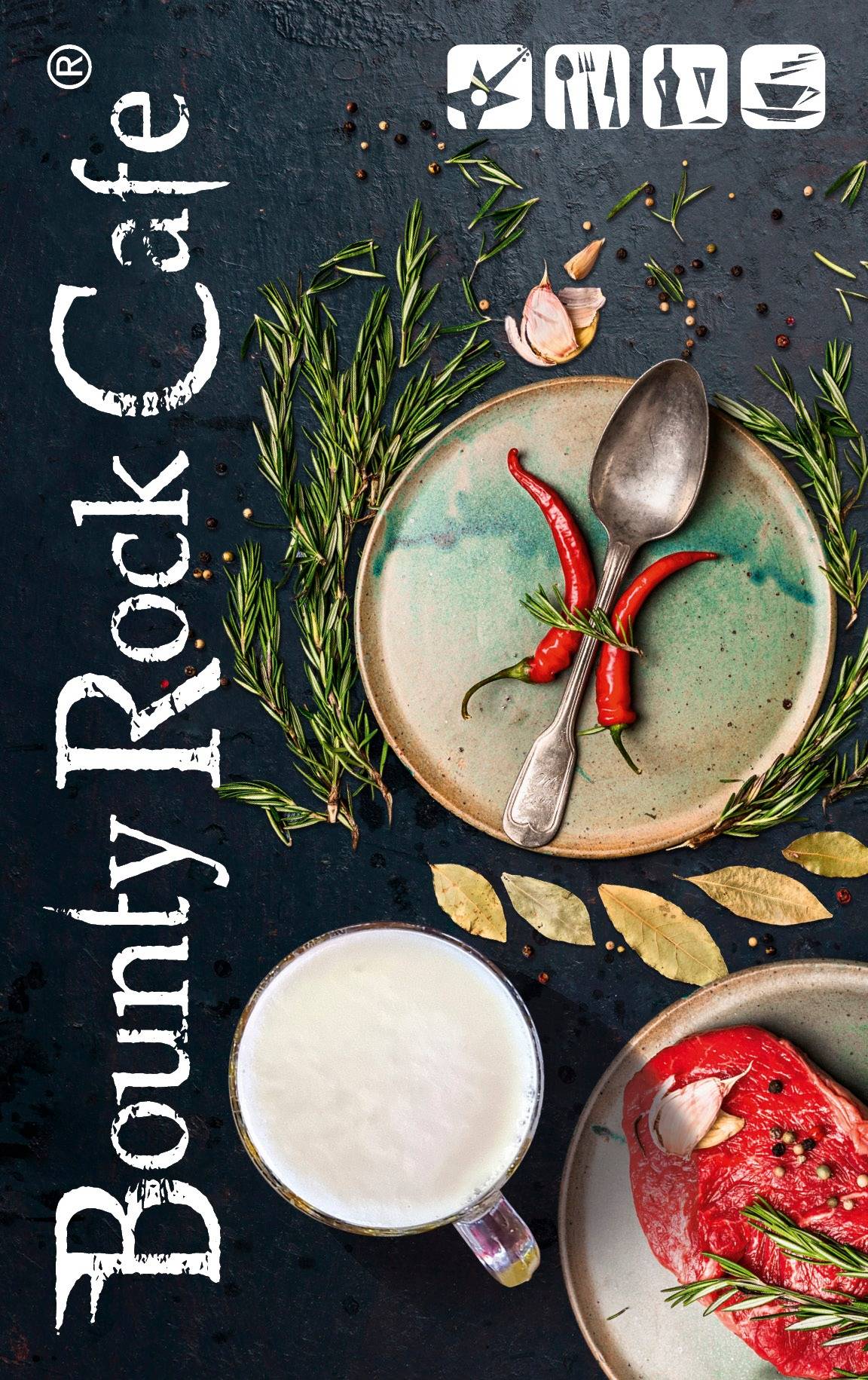 Menu at Bounty Rock Cafe, Olomouc, Hálkova 2 – vstup z