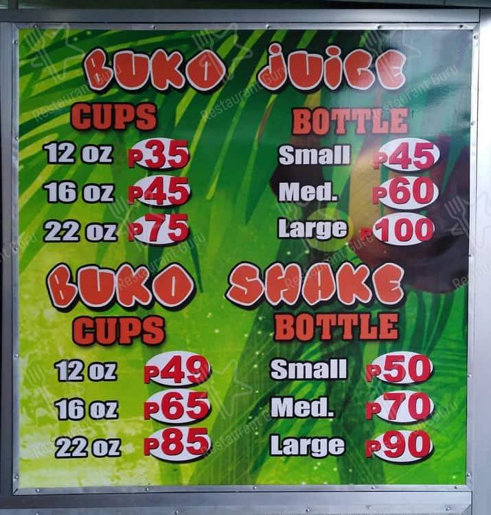 Carta de Buko Juan, Pasig, Food Central Station