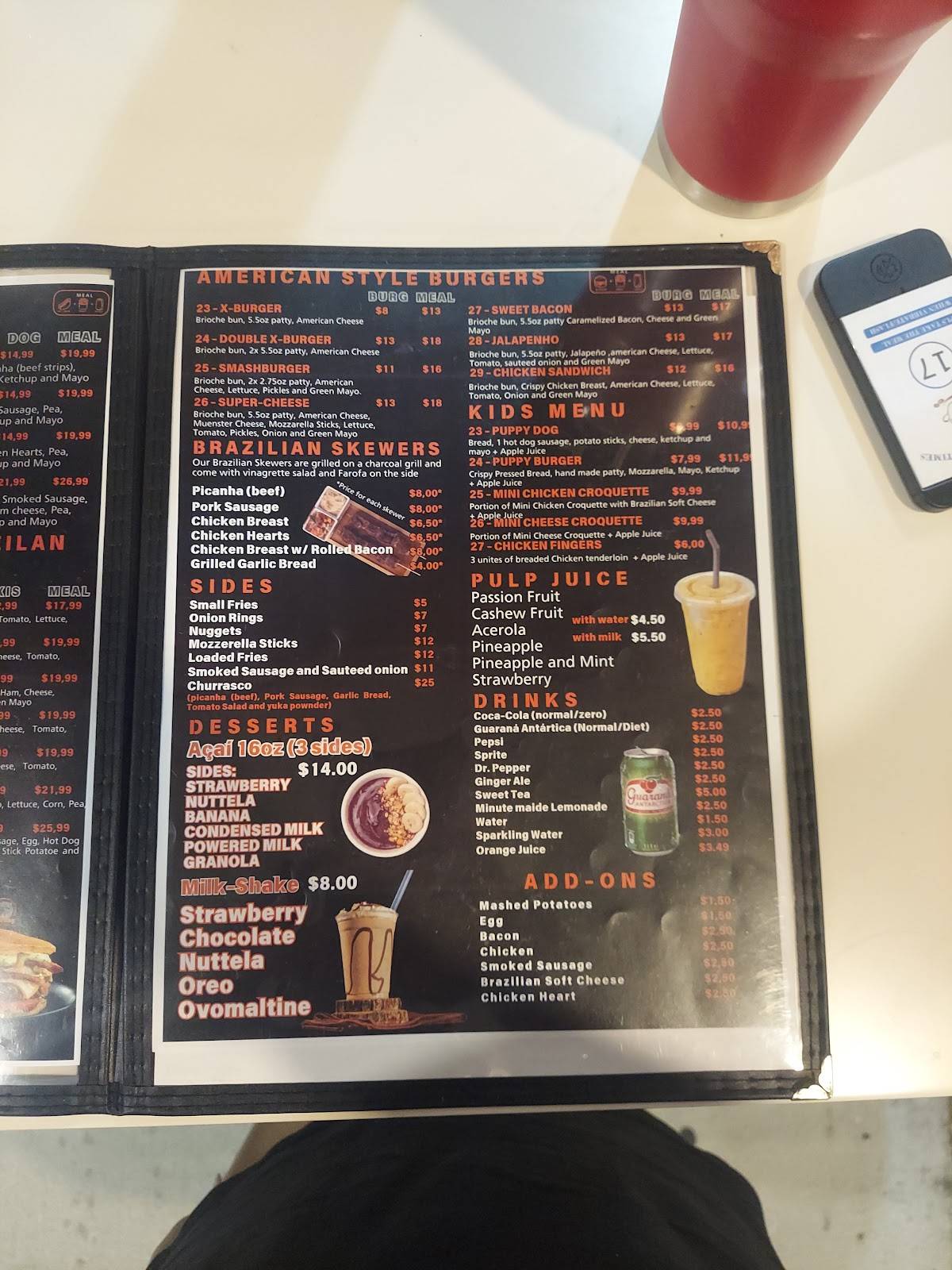 Menu at By Mr Burdog - Thunder Burger restaurant, Orlando