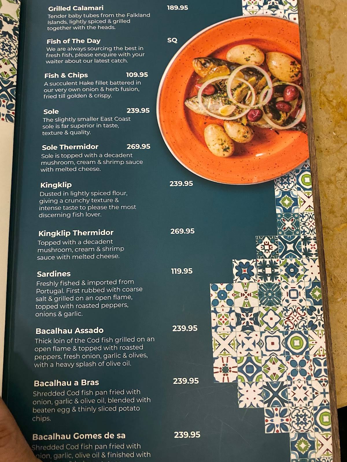 Menu at CALISTOS SANDTON CITY restaurant, Sandton