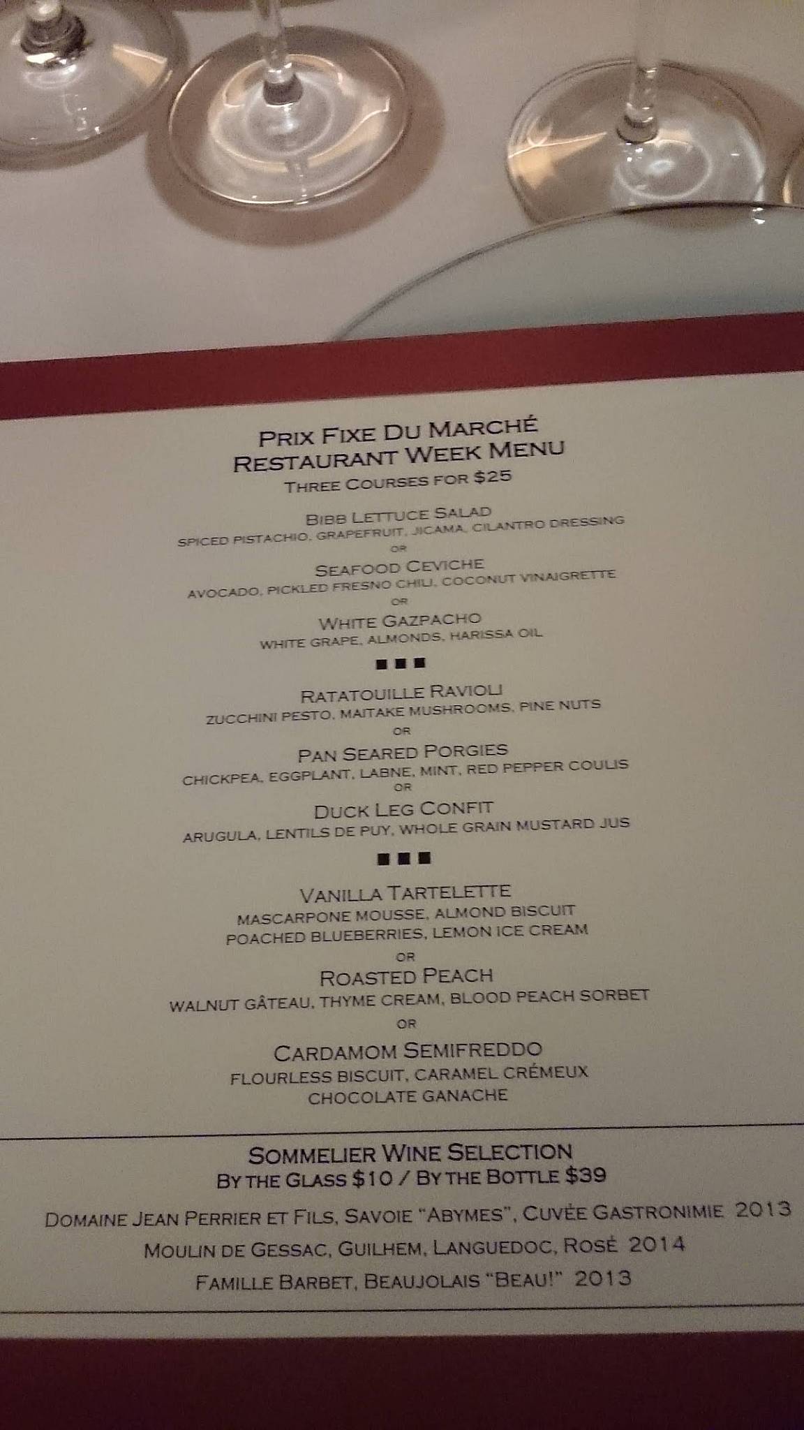 Menu at Café Boulud restaurant, New York City, 100 E 63rd St