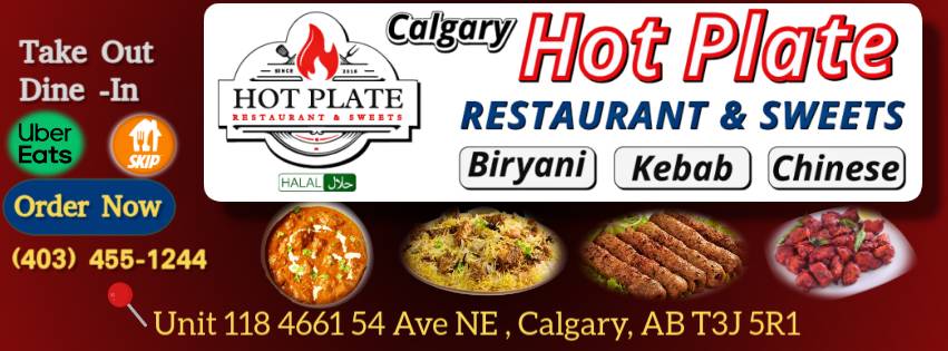 Menu at Calgary Hot Plate Restaurant and sweets, Calgary
