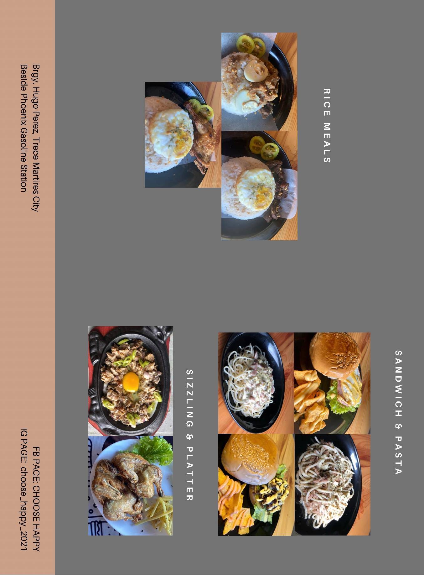 Menu at Choose Happy Restaurant, Trece Martires