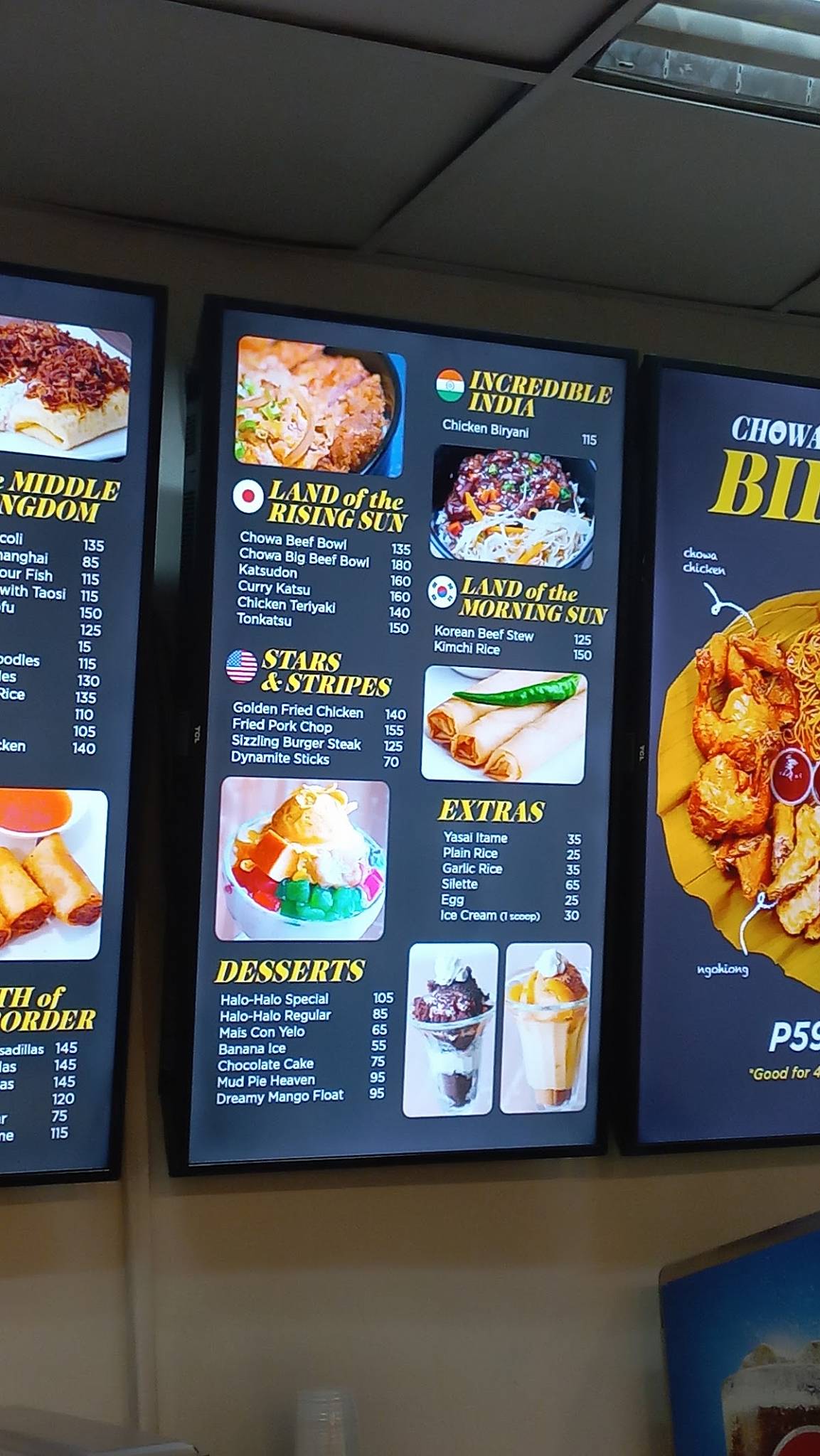 Menu at Chowabungga restaurant, Cebu City, GF i1 Building