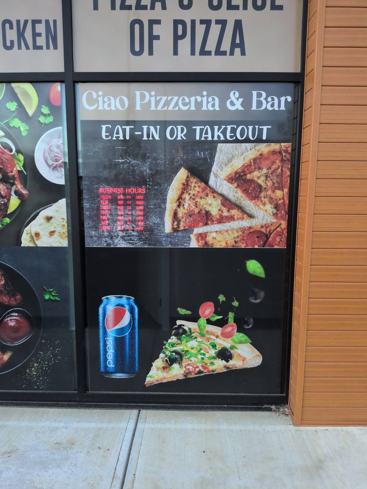Menu at Ciao Pizzeria & Bar, Edmonton