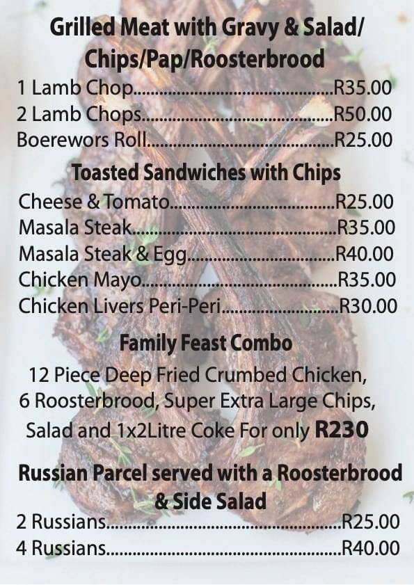 Menu at Clan Fisheries Restaurant & Takeaways, Clanwilliam