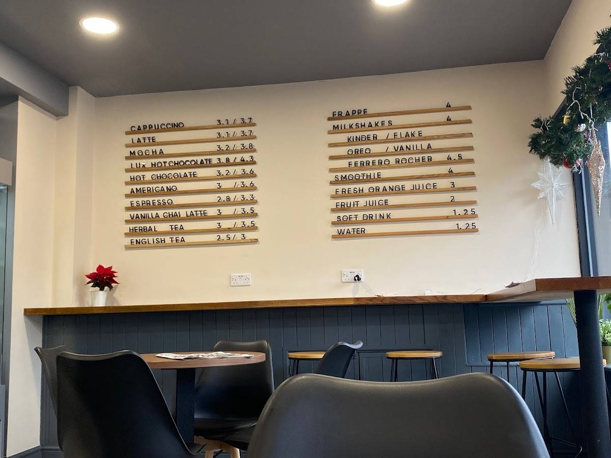 Menu at Little Olive, Hornchurch