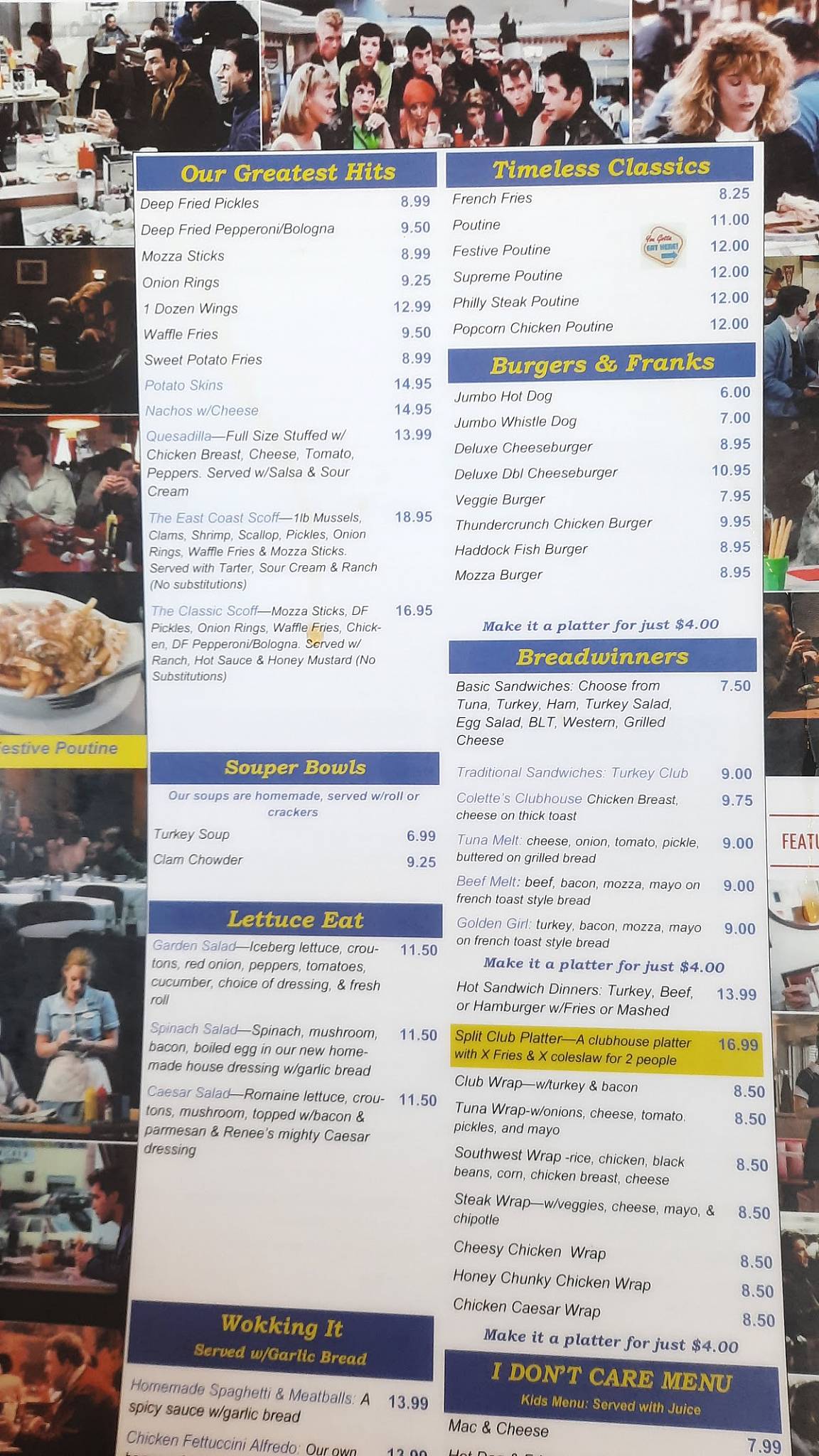 Menu at Colette's Family Restaurant Ltd, Glace Bay