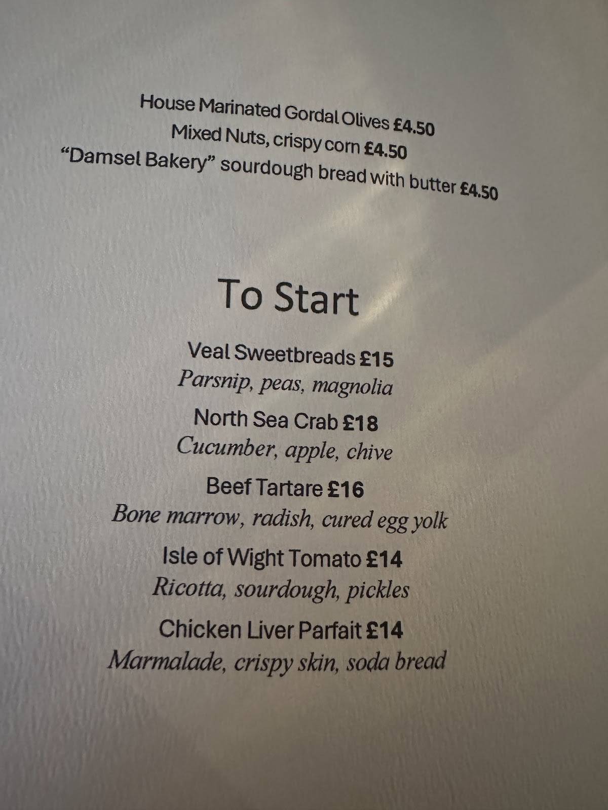 Menu at Coorie Inn Restaurant & Rooms, Crieff, Crieff