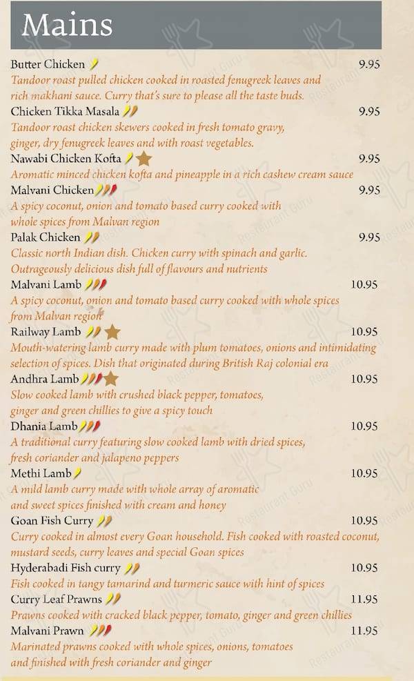 Menu at Copper Lounge restaurant, Stockport