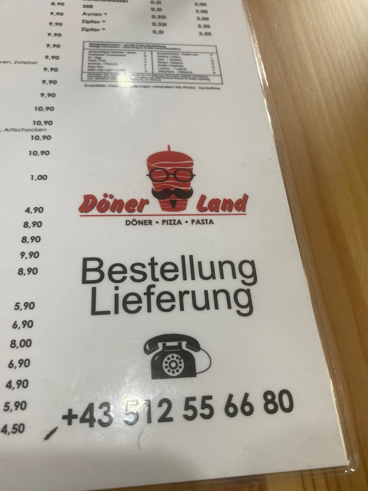 Menu at Crispy Chicken & Grilled Chicken restaurant, Innsbruck
