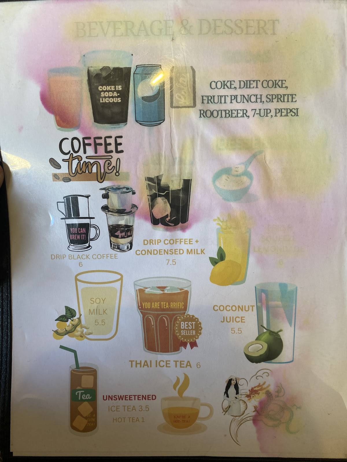 Menu at Cuu Long Vietnamese Restaurant, Aiea