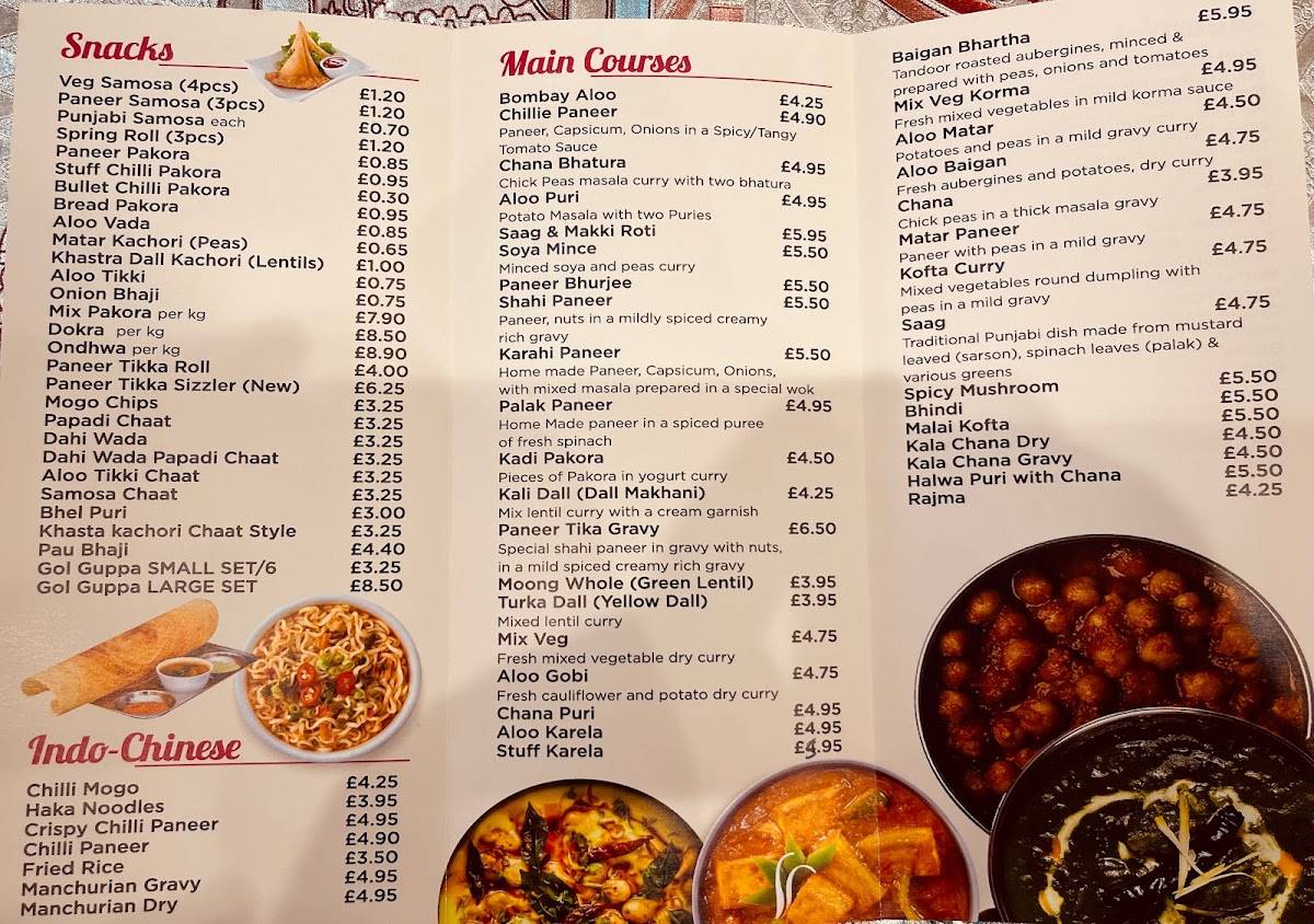 Menu at Delhi Wala restaurant, Hounslow, 72 Vicarage Farm Rd