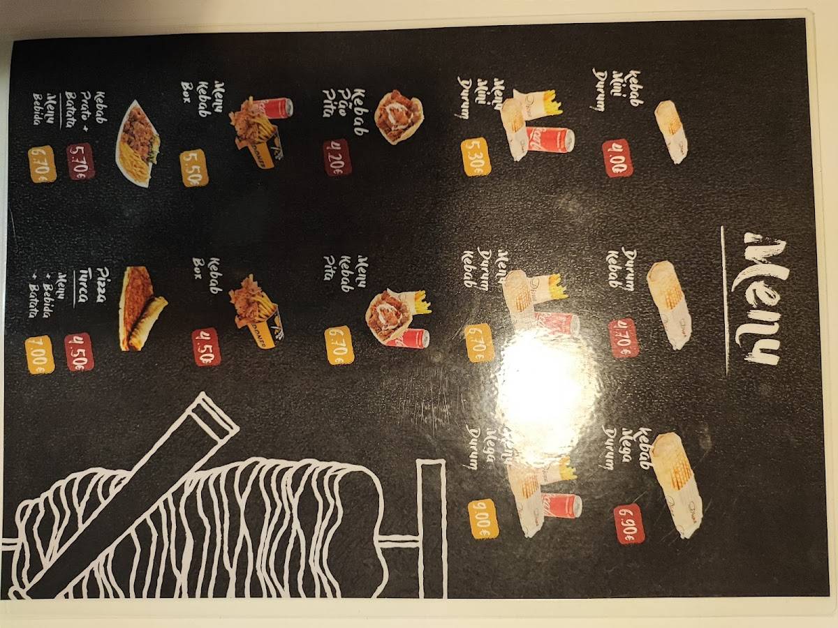 Menu em Diora Doner Kebab restaurante, Leiria