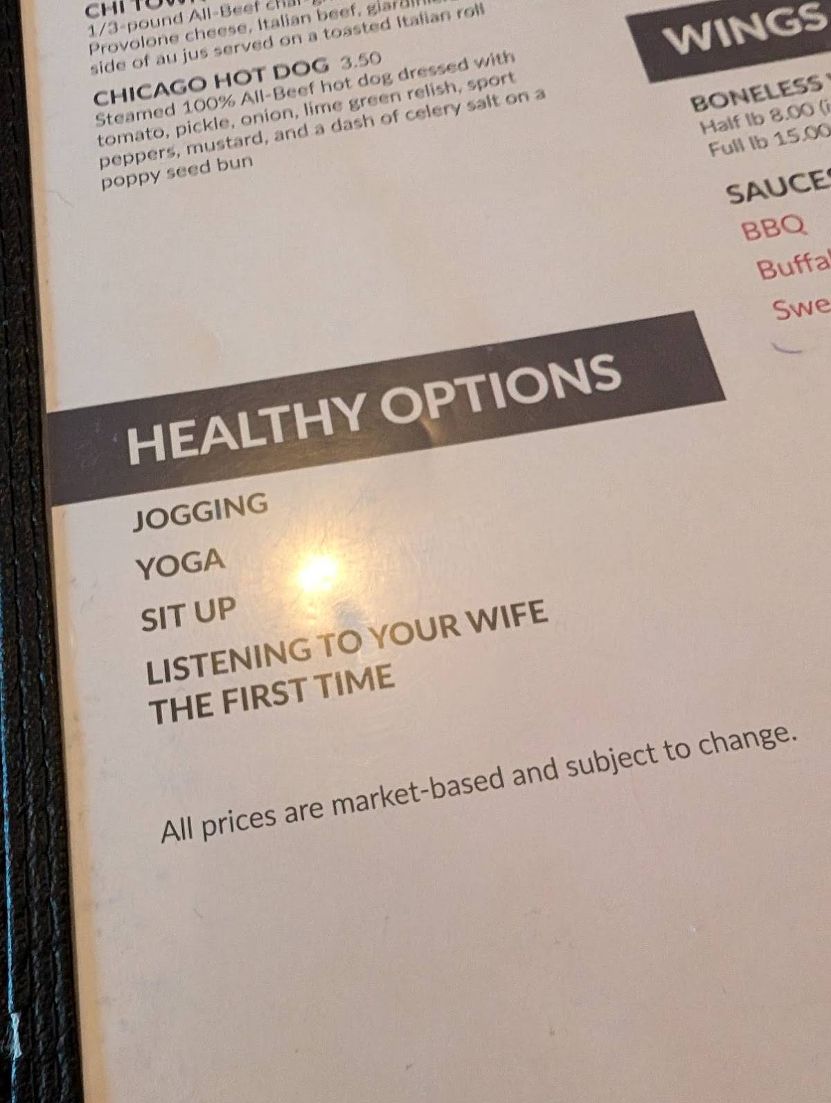 Menu at Doc's Roadhouse Bar & Restaurant, Ettrick