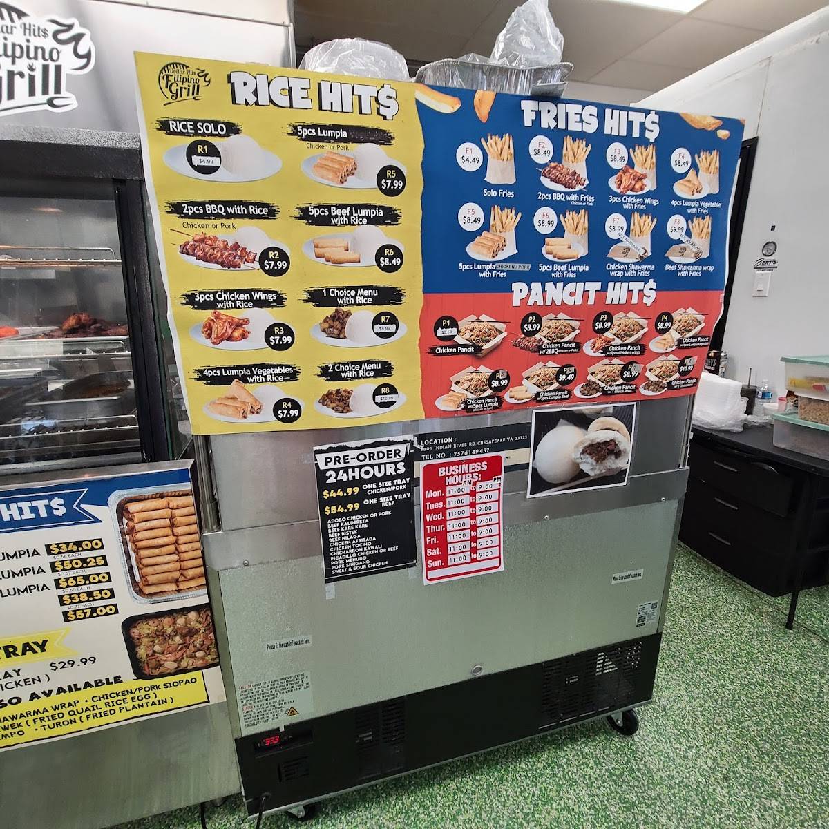 Menu at Dollar Hits Filipino Grill BBQ, Chesapeake