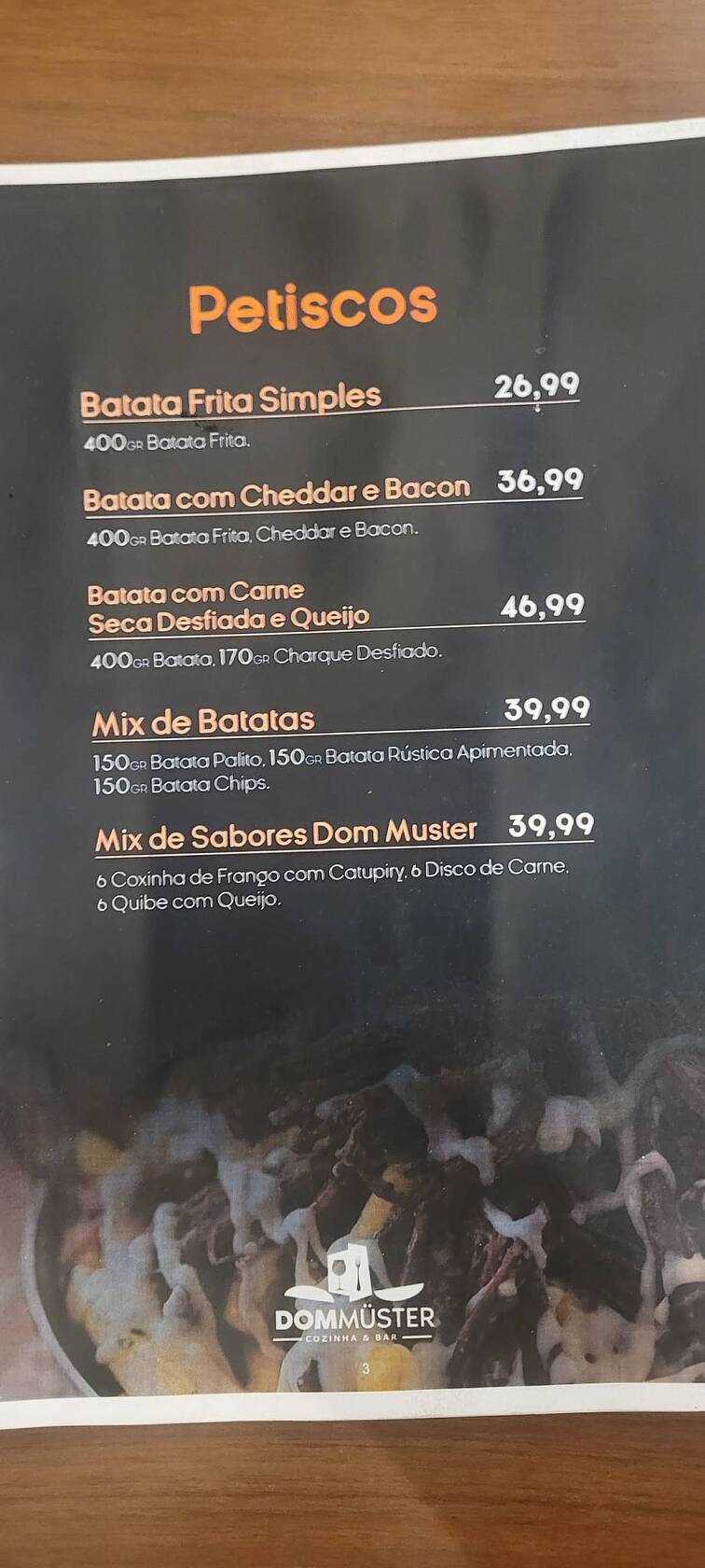 Menu em Dom Muster Cozinha & Bar em Samambaia, Taguatinga