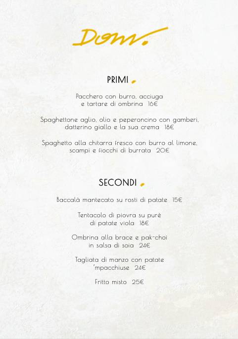 Speisekarte von Dom Restaurant, Monza