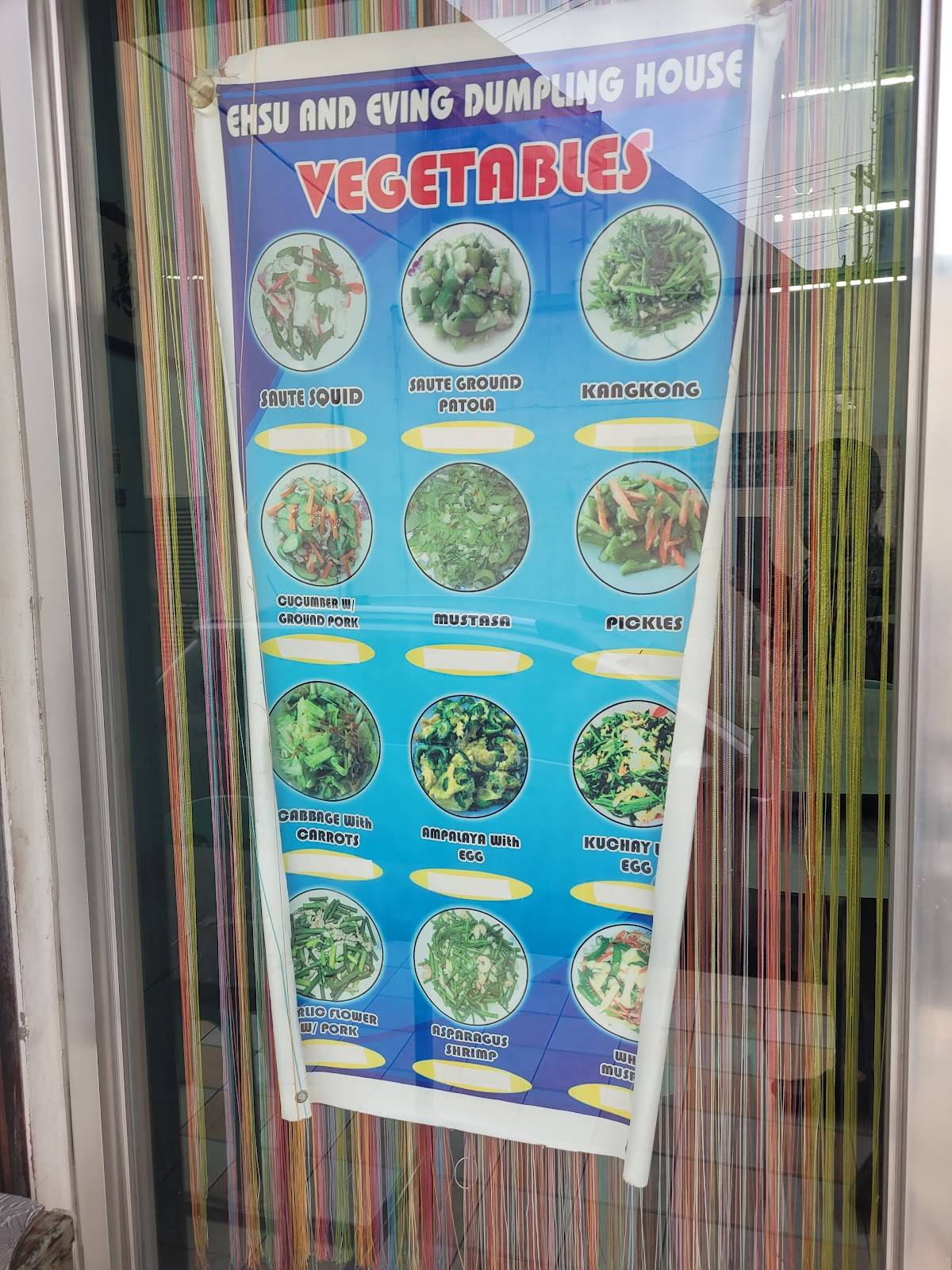 Menu at Ehsu & Eving Dumpling House restaurant, Carmona