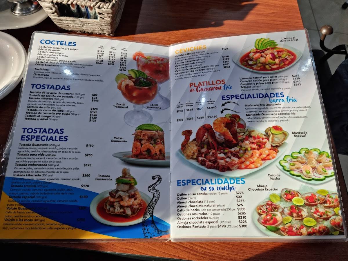 Carta del restaurante El Camarón Guasaveño, Cuautitlán Izcalli