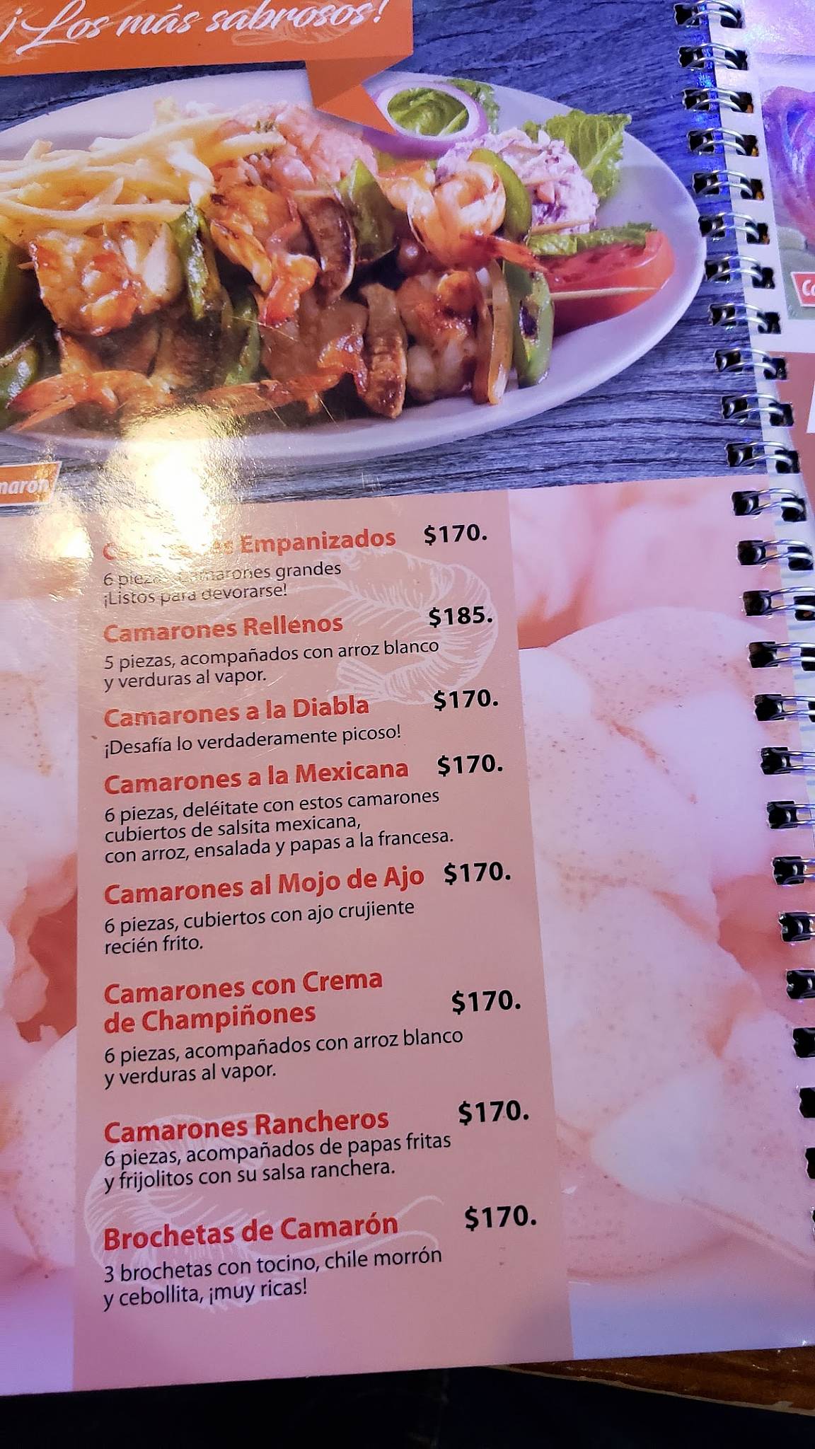 Carta del restaurante El Timón, Santa Catarina, Manuel Ordóñez 322 ...