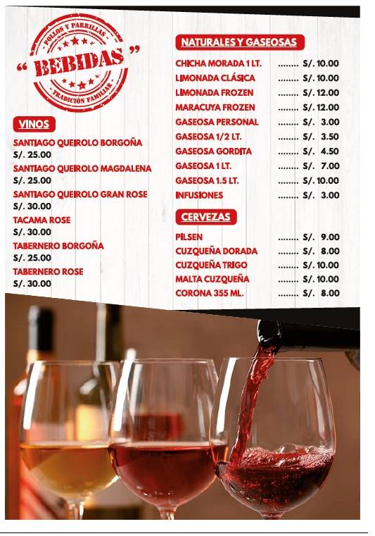 Carta del restaurante El gran Pollo - Carabayllo, Carabayllo