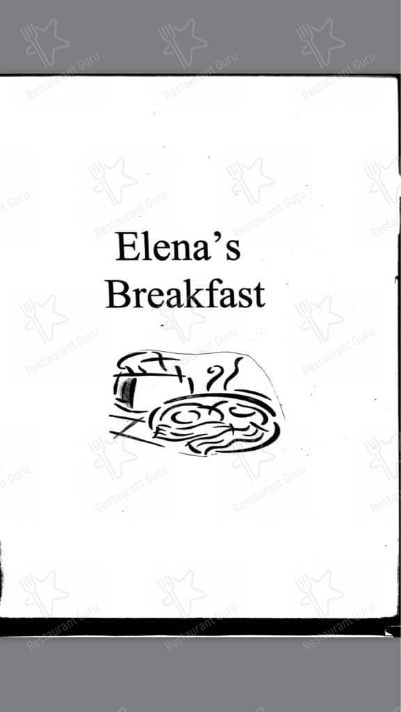 Menu at Elena's Restaurant, Punta Gorda