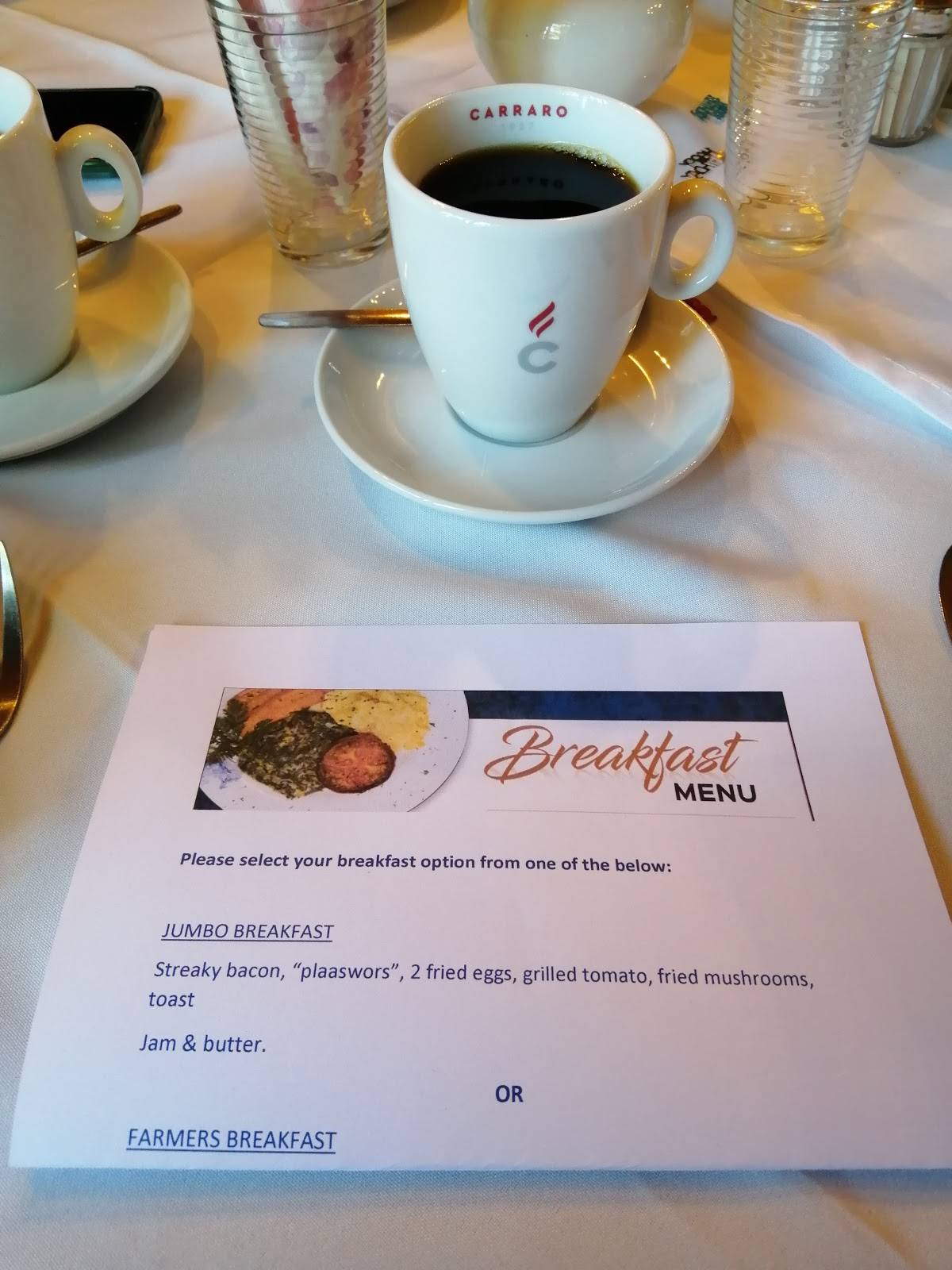 Menu at Elephant Walk Restaurant & Chalets, Port Elizabeth