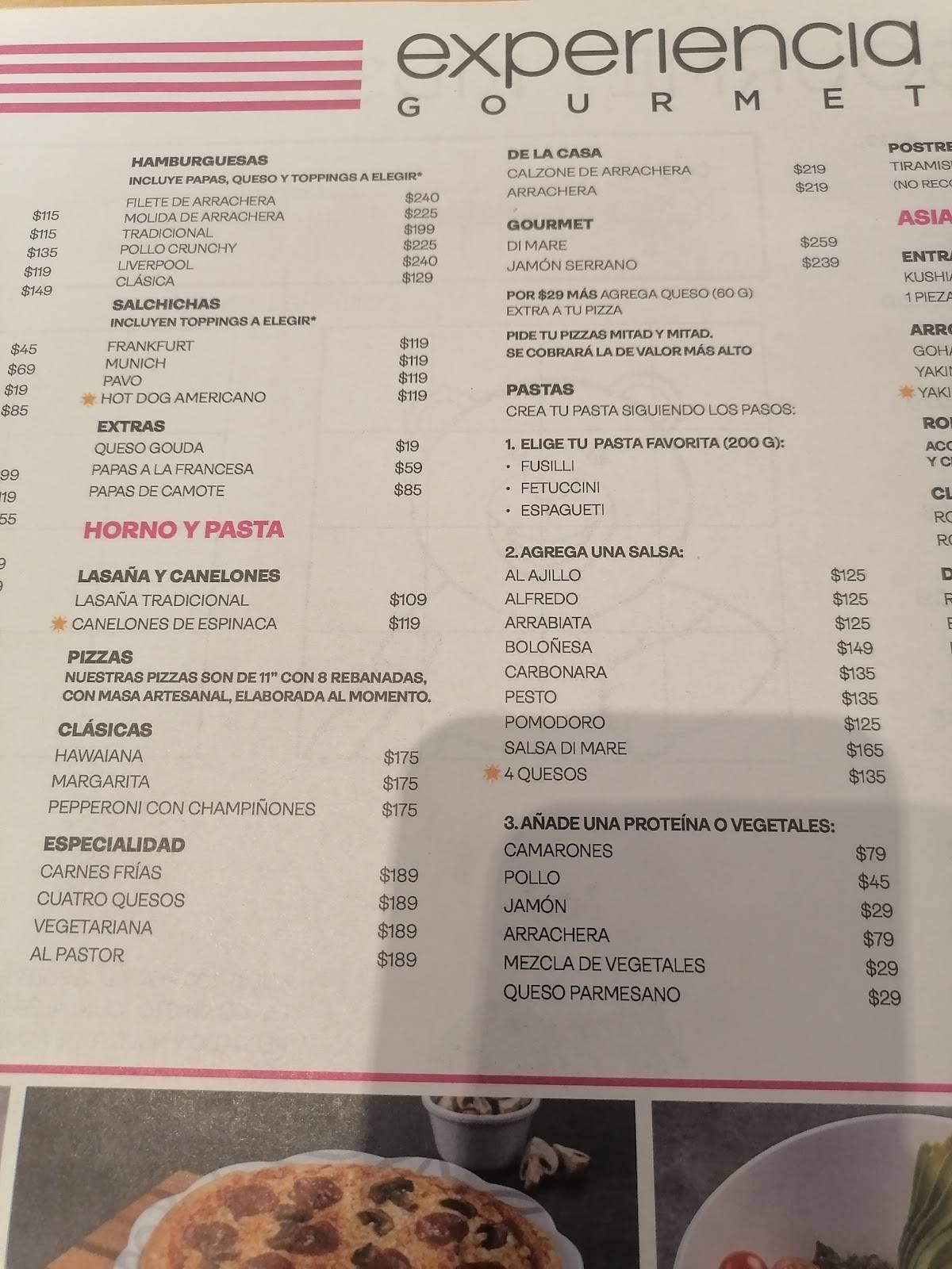 Carta del restaurante Experiencia Gourmet Liverpool, Ciudad del México ...