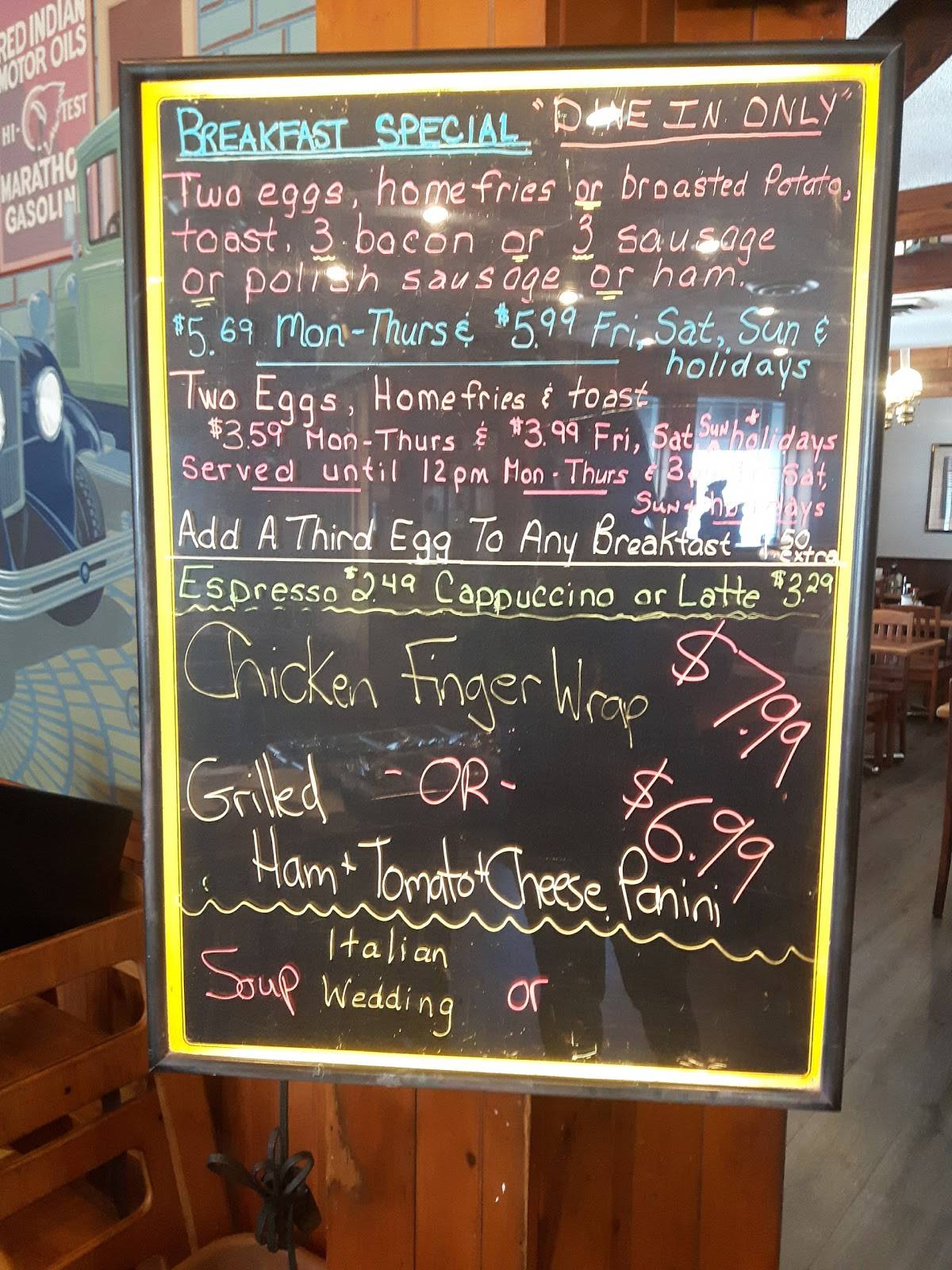 Menu at Falls Manor Restaurant, Niagara Falls