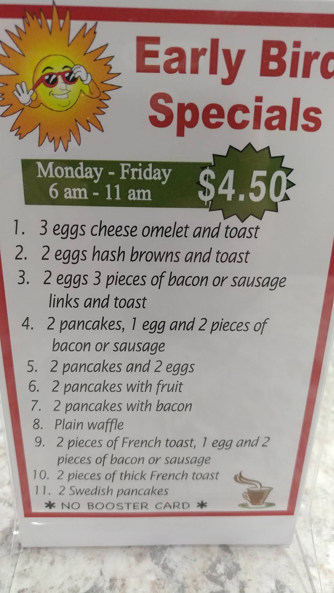Menu at Family Chef restaurant, Morrison