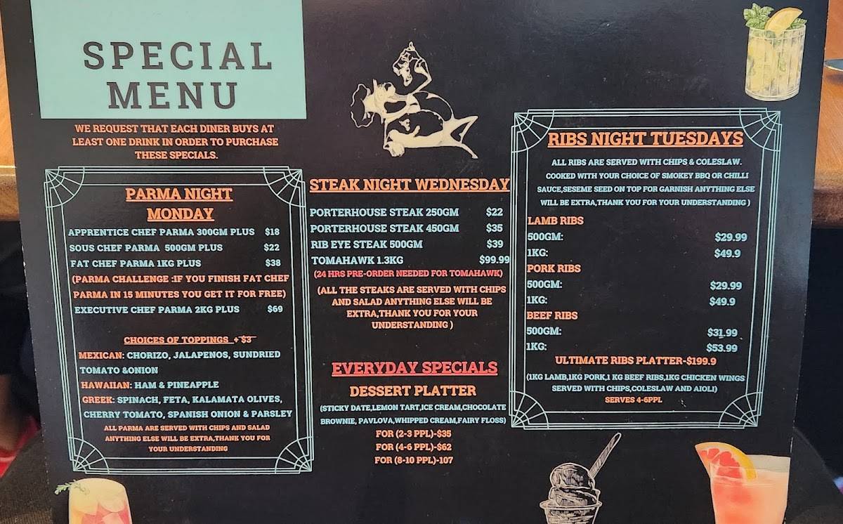 Menu at Fat Chef Ballarat restaurant, Alfredton