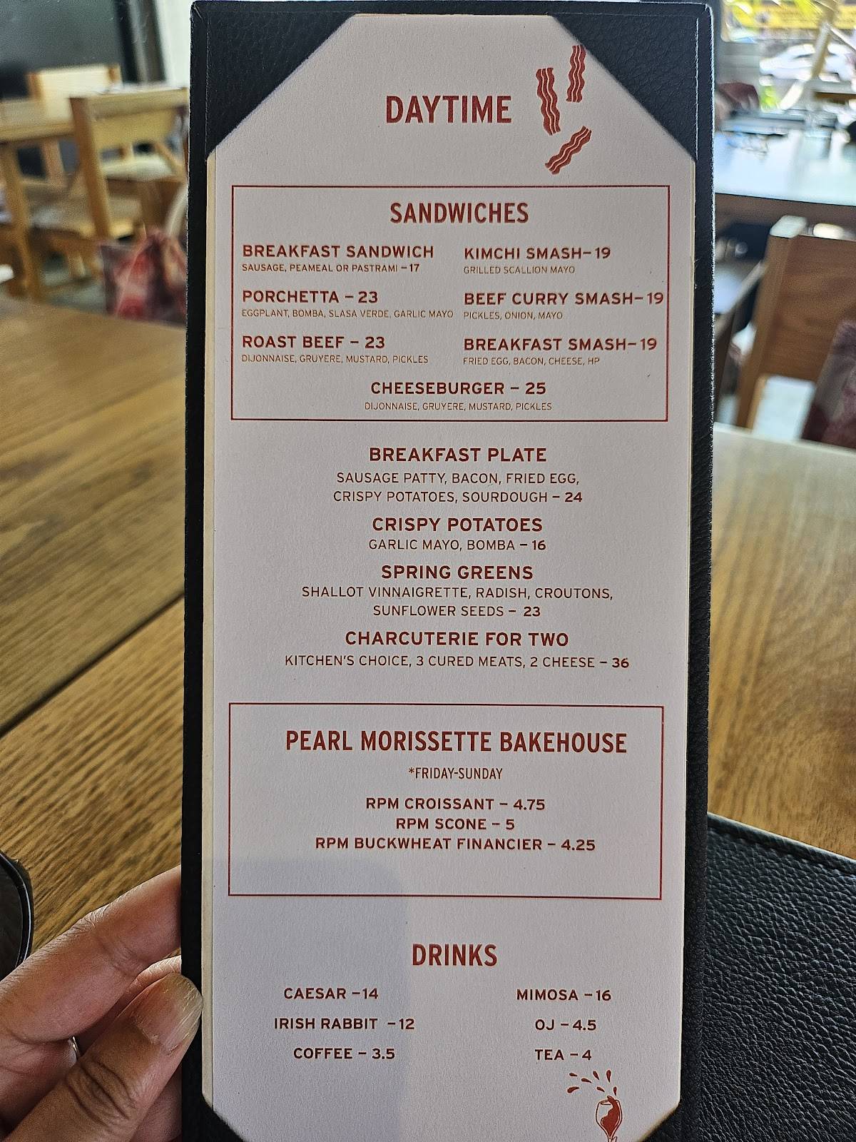Menu at Fat Rabbit restaurant, St. Catharines