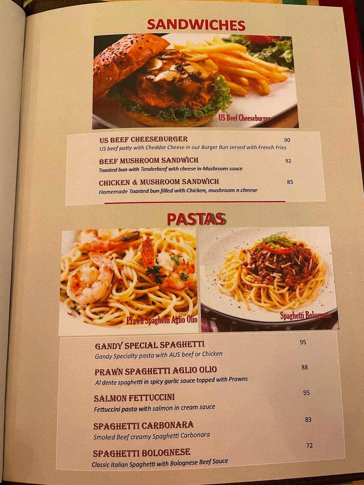 Menu at Gandy Steak House restaurant, Jakarta, Hayam Wuruk St No.73