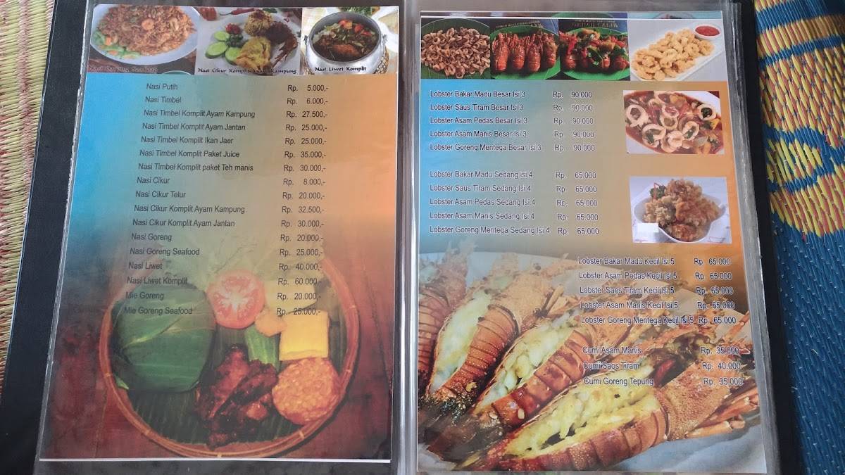 Carta de Genah Calik Traditional Sundanese Restaurant, Tasikmalaya