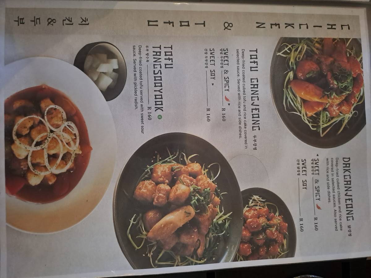 Menu at Gogi Korean BBQ newlands, Cape Town