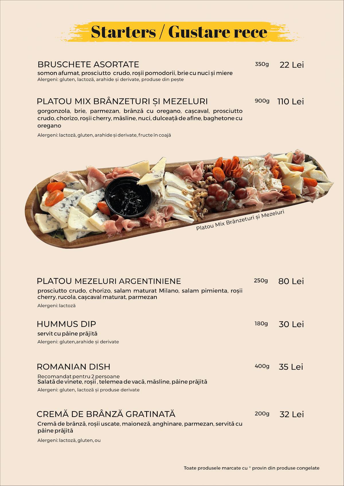 Menu at Restaurant Goya Targu Jiu, Târgu Jiu