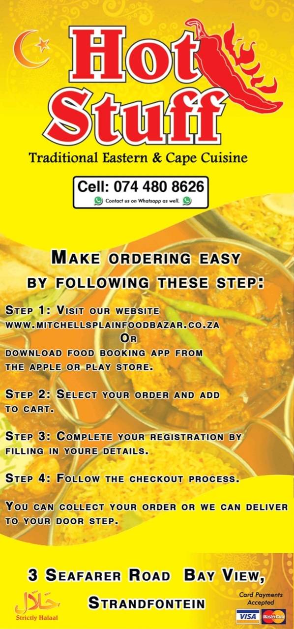 Menu at HOT STUFF Bayview Bayview restaurant, South Africa
