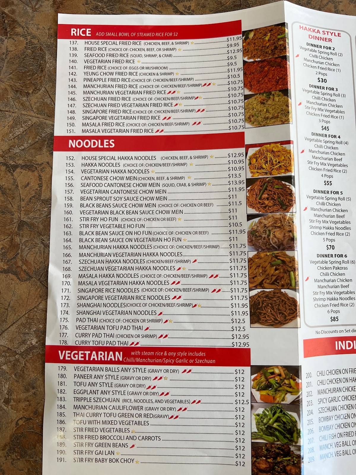 Menu at Hakka No. 1 Cuisine restaurant, Toronto, Keele St