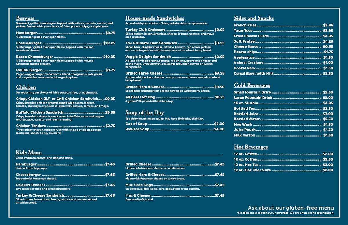 Menu at Harbor View Grill restaurant, Dubuque