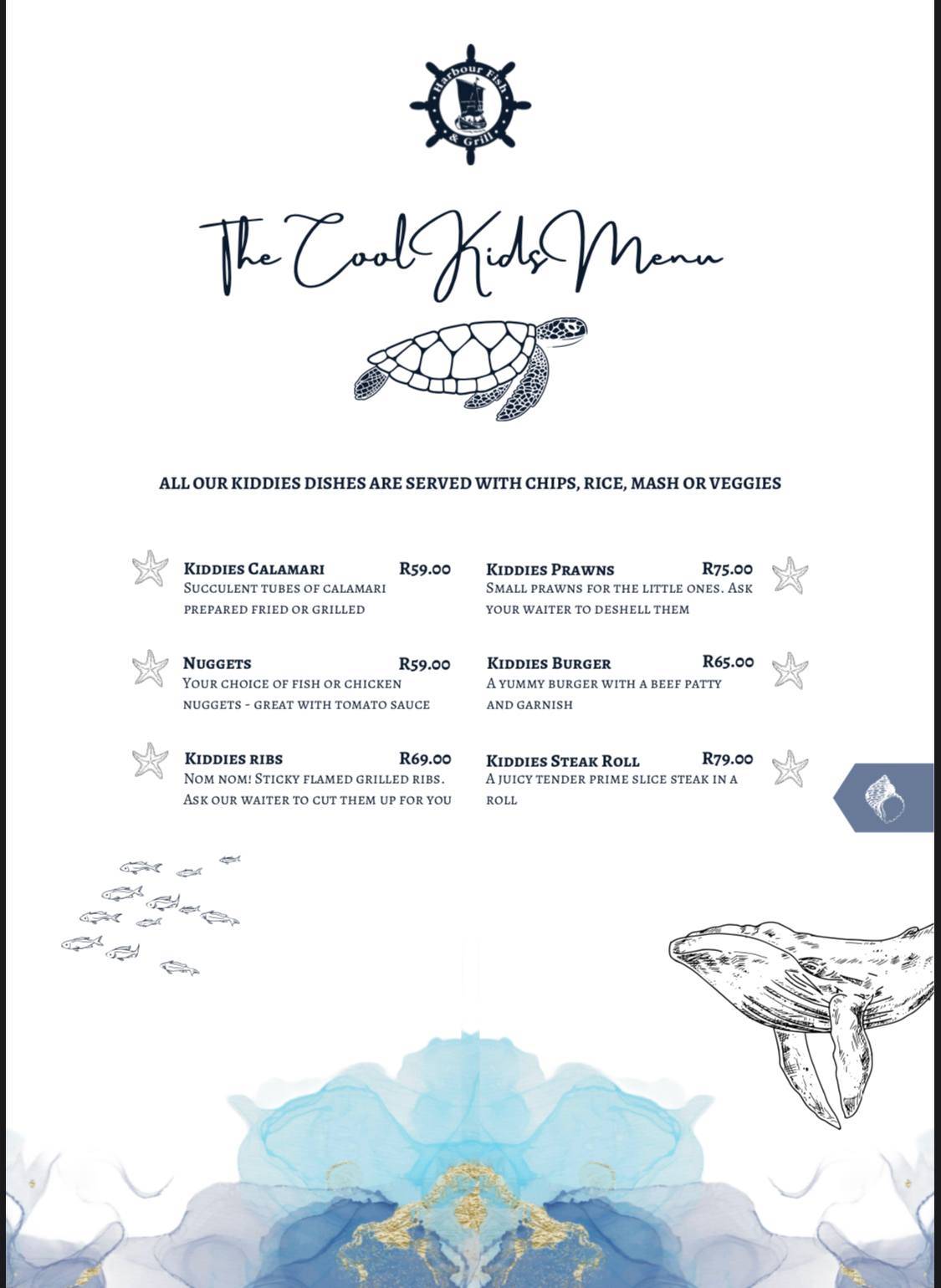 Menu at Harbour Fish and Grill restaurant, New Redruth, Meyersdal Mall