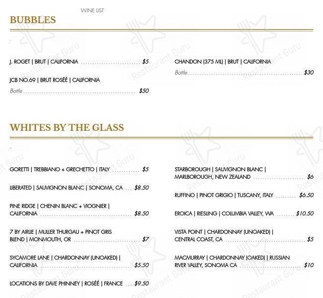 Menu at Harvest Restaurant, Oro Valley, N La Cañada Dr #141